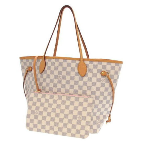 Louis Vuitton | Bags | Louis Vuitton Azur White Neverfull Mm Pouch ...